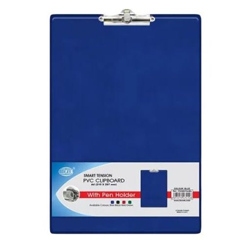 FIS FSCBSTA4ASST PVC Single Clipboard - A4 - Assorted Color (Pack of 10)