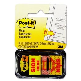 3M 680-9 Post It "Sign Here" Tape Flags - 1" x 1.73" - 50 Flags x Pack ...